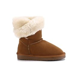NICEBAY Leder-Winterboots "Bevis" in Braun - 70% | Gr&ouml;&szlig;e 40 | Damen-stiefel