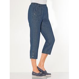 Classic Basics Damen Caprijeans, blau, Gr. 36, unifarben, 100% Baumwolle, Jeans