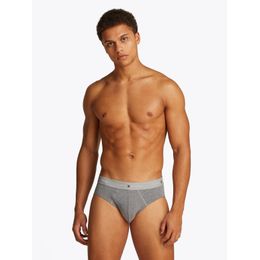 Herren Slip "3P BRIEF DTM", Tommy Hilfiger Underwear, Gr. Mmid hthr, blck, th wht, Jersey, Obermaterial: 95% Baumwolle, 5% Elasthan, unifarben,