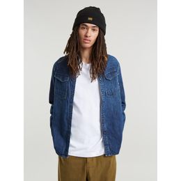 G-Star Raw Langarmshirt G-STAR "Dakota Slim Denim Hemd", Damen, Gr. L, worn in windward, Obermaterial: 100% Baumwolle, Shirts Langarmshirt