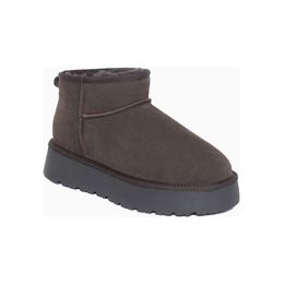 NICEBAY Leder-Winterboots "Mina" in Braun - 73% | Gr&ouml;&szlig;e 36 | Damen-stiefel