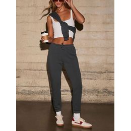 Milan Kiss 2tlg. Outfit in Anthrazit - 72% | Gr&ouml;&szlig;e M | Damen-sweatshirts-jacken