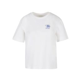 MISS TEE Damen T-Shirt "Miss Tee Live Slow Seashells Tee", wei&szlig;, Gr. XS, bedruckt, 100% Baumwolle, Shirts