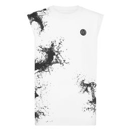 Plein Sport Herren T-Shirt "Splash", wei&szlig;, Gr. L, Obermaterial: 100% Baumwolle, Shirts