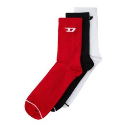 Diesel Socken Herren Gr&ouml;&szlig;e 44/45 rot / schwarz / wei&szlig;