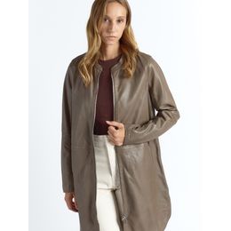 Maze Damen Ledermantel "4202040", braun, Gr. L, Obermaterial: 100% Lammleder. Futter: 100% Polyester, M&auml;ntel