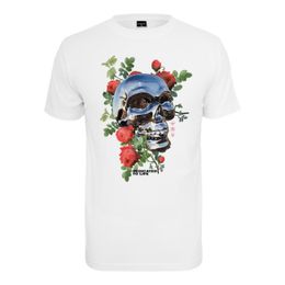 MisterTee Damen T-Shirt "MisterTee Herren Chrome Skull Tee"wei&szlig;, Gr. L, unifarben, 100% Baumwolle, Shirts