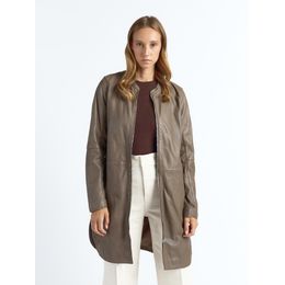 Maze Damen Ledermantel "4202040", braun, Gr. S, Obermaterial: 100% Lammleder. Futter: 100% Polyester, M&auml;ntel
