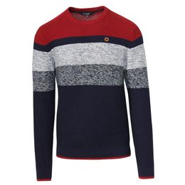 KOROSHI Pullover Herren Gr&ouml;&szlig;e XL graumeliert / rot / schwarz / schwarzmeliert