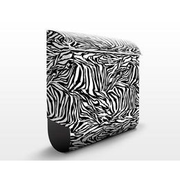 Bilderwelten Briefkasten mit Zeitungsfach - ausgefallen - Streifen Motiv Zebra Design - moderne Briefk&auml;sten