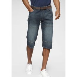 H.I.S. H.I.S Herren Jeansbermudas "HANTZ", blau, Gr. 31, Abriebeffekte, Denim/Jeans, Obermaterial: 75% Baumwolle, 23% Polyester, 2% Elasthan, Jeans, gerader