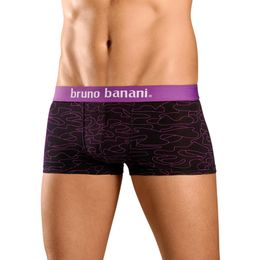 Bruno Banani Herren Hipster, Gr. S, schwarz, Jersey, Obermaterial: 95% Baumwolle, 5% Elasthan, gemustert, Unterhosen, knapp sitzende Boxershorts in