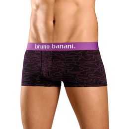 Bruno Banani Herren Hipster, Gr. S, schwarz, Jersey, Obermaterial: 95% Baumwolle, 5% Elasthan, gemustert, Unterhosen, knapp sitzende Boxershorts in