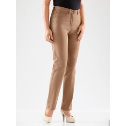 Casual Looks Damen 5-Pocket-Jeans, braun, Gr. 52, unifarben, 98% Baumwolle, 2% Elasthan, Jeans
