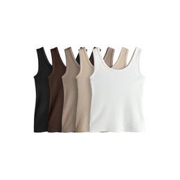 The Set Top Damen Gr&ouml;&szlig;e M beige / mokka / schwarz / wei&szlig;