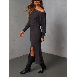Milan Kiss Strickkleid in Grau - 61% | Gr&ouml;&szlig;e XL | Damen-kleider