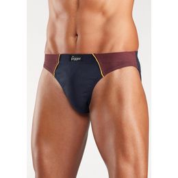 Le Jogger Herren Slip, Gr. 3, blau, Jersey, Obermaterial: 100% Baumwolle, unifarben, Unterhosen, mit Farbhighlights
