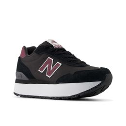 New Balance Damen Plateausneaker "515", Gr. 39, schwarz, Leder, Textil, Schuhe