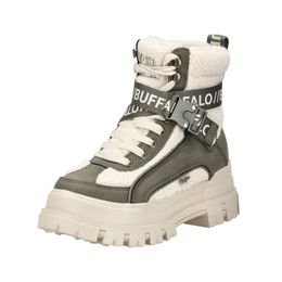 Buffalo Damen Schn&uuml;rstiefelette "Buffalo Stiefelette Lederimitat/Textil", Gr. 39khaki, Lederimitat, Textil, Schuhe