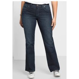 sheego Damen Bequeme Jeans, blau, Gr. 56, unifarben, 98% Baumwolle, 2% Elasthan, Jeans