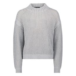 Strickpullover Betty Barclay "Damen mit hohem Kragen", Damen, Gr. 36, grau, Strick, Obermaterial: 48% Polyacryl, 22% Polyester, 18% Polyamid, 12% Polyester, gerade normal, Pullover Strickpullover