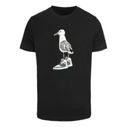MisterTee Damen T-Shirt "MisterTee Herren Seagull Sneakers Tee"schwarz, Gr. S, unifarben, 100% Baumwolle, Shirts