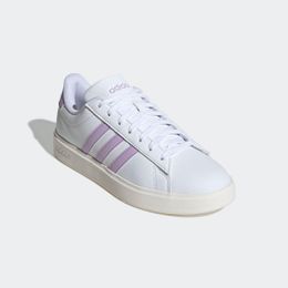 Damen Sneaker "GRAND COURT CLOUDFOAM LIFESTYLE COURT COMFORT", adidas Sportswear, Gr. 41cloud weiß, powder plum, core weiß, Synthetik, Schuhe, Design