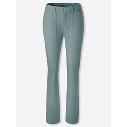 Classic Basics Damen Bequeme Jeans, gr&uuml;n, Gr. 44, unifarben, 97% Baumwolle, 3% Elasthan, Jeans