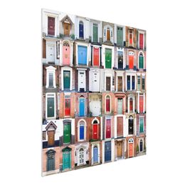 Bilderwelten Forex - Deko Bild - Wall Art Print - Wandbild Druck 100 T&uuml;ren - Hartschaumplatte Quadrat 1:1