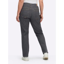 sheego Damen Bequeme Jeans, grau, Gr. 58, unifarben, 99% Baumwolle, 1% Elasthan, Jeans