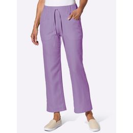 Classic Basics Damen Schlupfhose, lila, Gr. 56, unifarben, 100% Polyester, Hosen