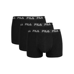 Fila Herren Boxershorts "MAN BOXER SHORTS", Gr. S, schwarz, Obermaterial: 95% Baumwolle, 5% Elasthan, bedruckt, unifarben, Unterhosen, mit