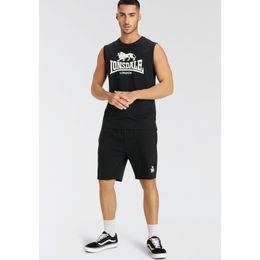Lonsdale Herren Sportanzug "ALLANTON", schwarz-wei&szlig;, Gr. L, Obermaterial: 60% Baumwolle, 40% Polyester, Sportanz&uuml;ge, Tank und Shorts Set