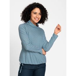 Print-Shirt Inspirationen "Druck-Shirt", Damen, Gr. 52, ozean, erika, bedruckt, 50% Baumwolle, 50% Modal, bedruckt, gemustert, mehrfarbig, Shirts