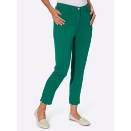 Classic Basics Damen 7/8-Jeans, gr&uuml;n, Gr. 40, unifarben, 81% Baumwolle, 17% Polyester, 2% Elasthan, 98% Baumwolle, 2% Elasthan, Jeans