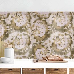 Bilderwelten K&uuml;chenr&uuml;ckwand Batik auf Leinwand Struktur