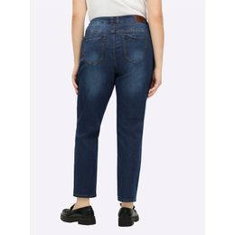 sheego Damen Bequeme Jeans, blau, Gr. 54, unifarben, 99% Baumwolle, 1% Elasthan, Jeans