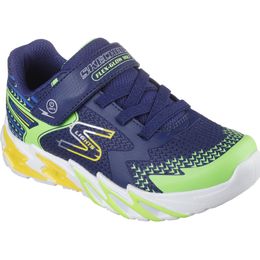 Skechers Kinder Slip-On Sneaker "FLEX-GLOW 3.0", Gr. 27, blau, Synthetik, Textil, Schuhe, Sneaker, Klettschuh, Kindergartenschuh mit auff&auml;lliger Sohle