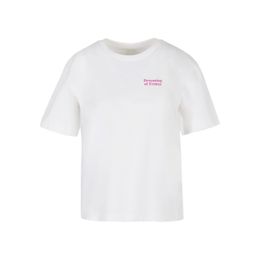 MISS TEE Damen T-Shirt "Miss Tee Dreaming Of Friday Tee", wei&szlig;, Gr. XL, bedruckt, 100% Baumwolle, Shirts