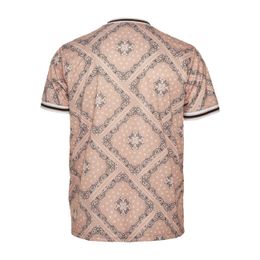 Karl Kani Herren T-Shirt "Karl Kani Herren KM232-008-2 KK Varsity Paisley Mesh Tee"sand, schwarz, wei&szlig;, Gr. XS, 100% Polyester (Recycelt), Shirts