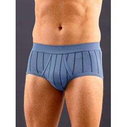 Herren Slip, Gr. 8, blau, 75% Baumwolle, 25% Polyester, Unterhosen