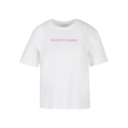 MISS TEE Damen T-Shirt "Miss Tee Too Pretty Tee"wei&szlig;, Gr. XXXL, bedruckt, 100% Baumwolle, Shirts