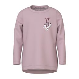 name it M&auml;dchen Langarmshirt "NMFVIX 2P LS TOP"cloud dancer pack:keepsake lila paris, Gr. 92, bedruckt, Jersey, Obermaterial: 95% Baumwolle, 5%