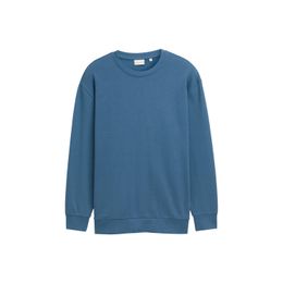 Tom Tailor Herren Plus Size - Basic Sweatshirt in Unifarben, blau, Uni, Gr. 2XL