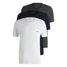 BOSS Herren T-Shirt "Rundhals BOSS ONE", Gr. L, bunt, Jersey, Obermaterial: 100% Baumwolle, bestickt, unifarben, Basic, Shirts, mit dezentem BOSS
