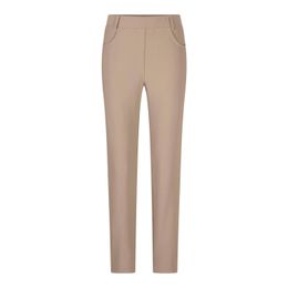 GOLDNER Damen Chinohose "Kurzgr&ouml;&szlig;e Schmale Stretchhose LOUISA, kn&ouml;chellang", beige, Modisch, Gr. 22, Obermaterial: 95% Polyamid PA. 5% Elasthan EL.,