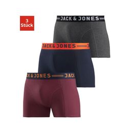 Jack & Jones JACK & JONES Herren Boxer "JAC Lichfield Trunks", Gr. M, bunt, Jersey, Obermaterial: 95% Baumwolle, 5% Elasthan, bedruckt, meliert, Unterhosen, mit