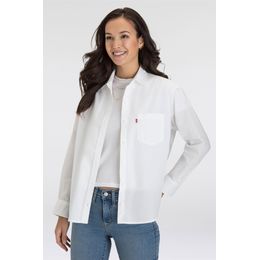 Levi's LEVI'S Damen Jeansbluse "HARLIE BOYFRIEND SHIRT", wei&szlig;, Gr. XL, unifarben, Web, Obermaterial: 100% Baumwolle, Blusen, mit Brusttasche