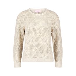 Strickpullover Betty Barclay "Damen mit Effektgarn", Damen, Gr. 36, beige, Strick, Obermaterial: 38% Baumwolle, 38% Polyacryl, 24% Polyamid, gerade normal, Rundhals, Pullover Strickpullover