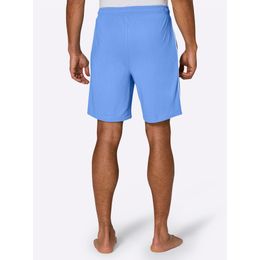 w&auml;schepur W&Auml;SCHEPUR Herren Schlafshorts, Gr. 44mittelblau, 100% Baumwolle, unifarben, Hosen